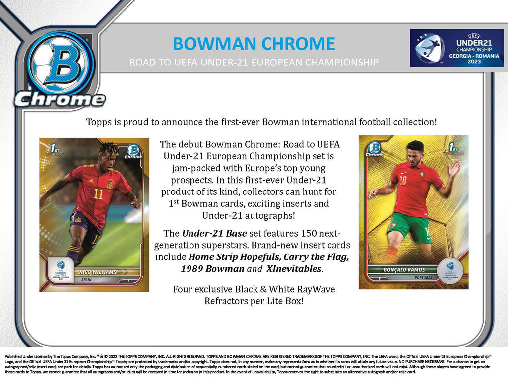 2022 Bowman Chrome Road to UEFA Under-21 European Championship Soccer