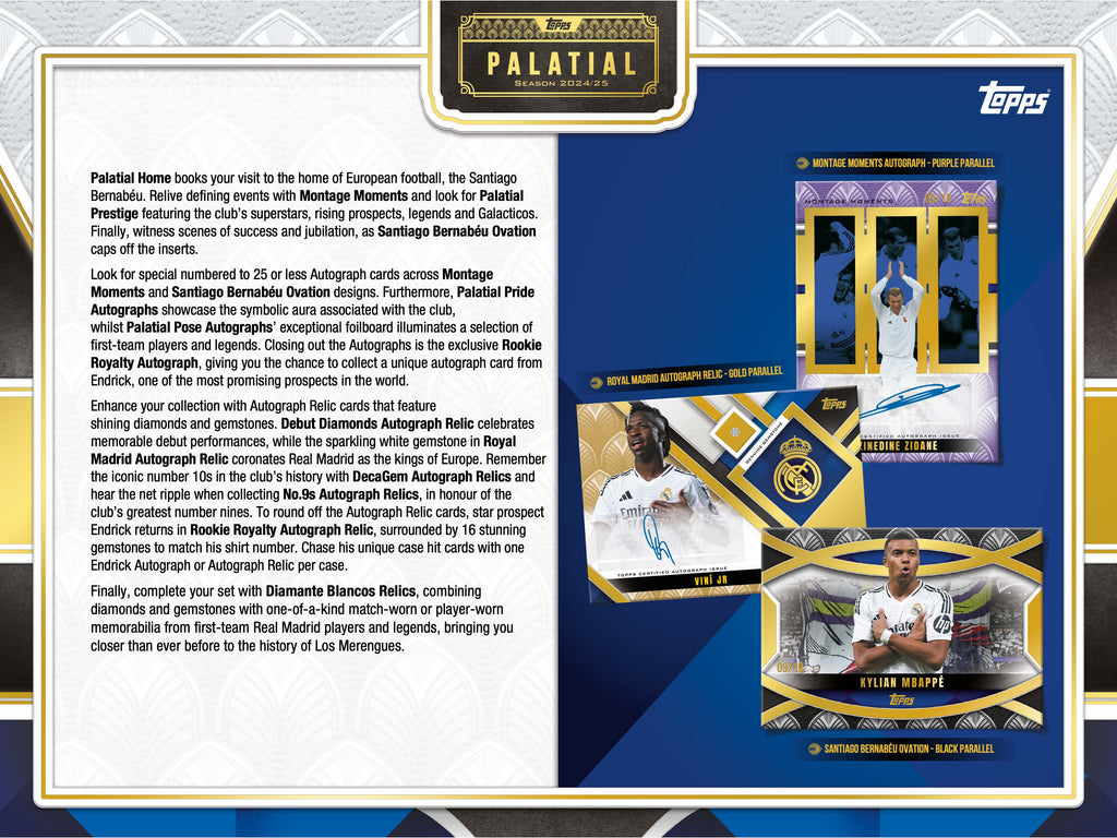2024/25 Topps Real Madrid Palatial Hobby Box
