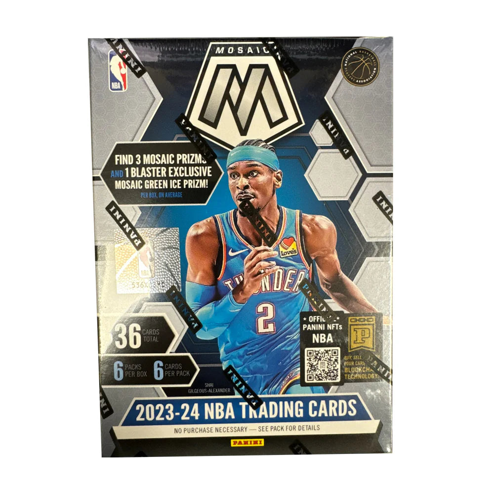 2023/24 Panini Mosaic NBA Basketball Blaster Box (Green Ice Prizms)