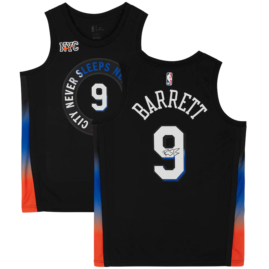 RJ Barrett New York Knicks Fanatics Authentic Autographed Nike Black 2